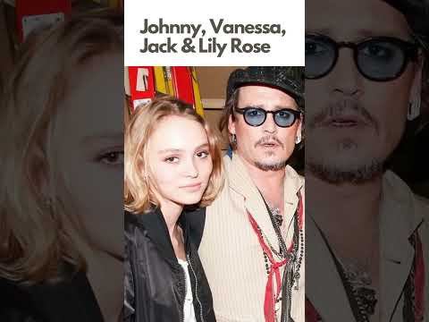 Johnny Depp, Vanessa Paradis, son Jack Depp and daughter Lily Rose Depp #shorts