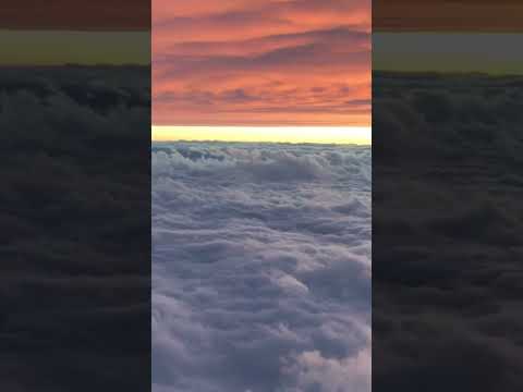 Airplane sandwiched between 2 stunning cloud layers! ✈️ #shorts #aviation #flight