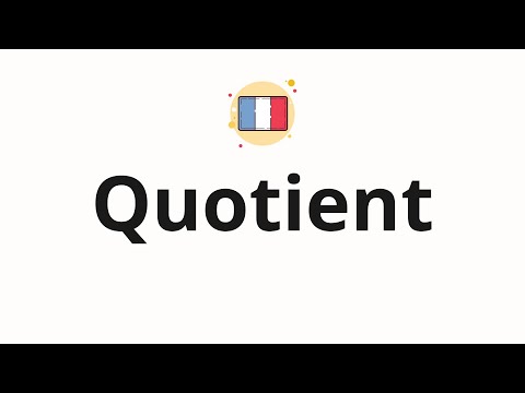 How to pronounce Quotient