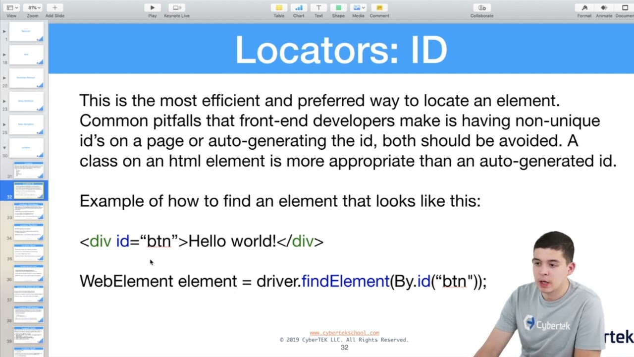 Selenium WebDriver:  5. Introduction to locators and find element by id