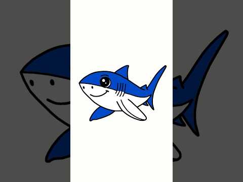 Drawing a Cute Cartoon Shark with Simple Steps π¦π¨