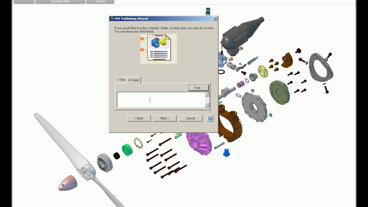 Exploded View - Creating a PDF in Alibre Design (Legacy Interface)