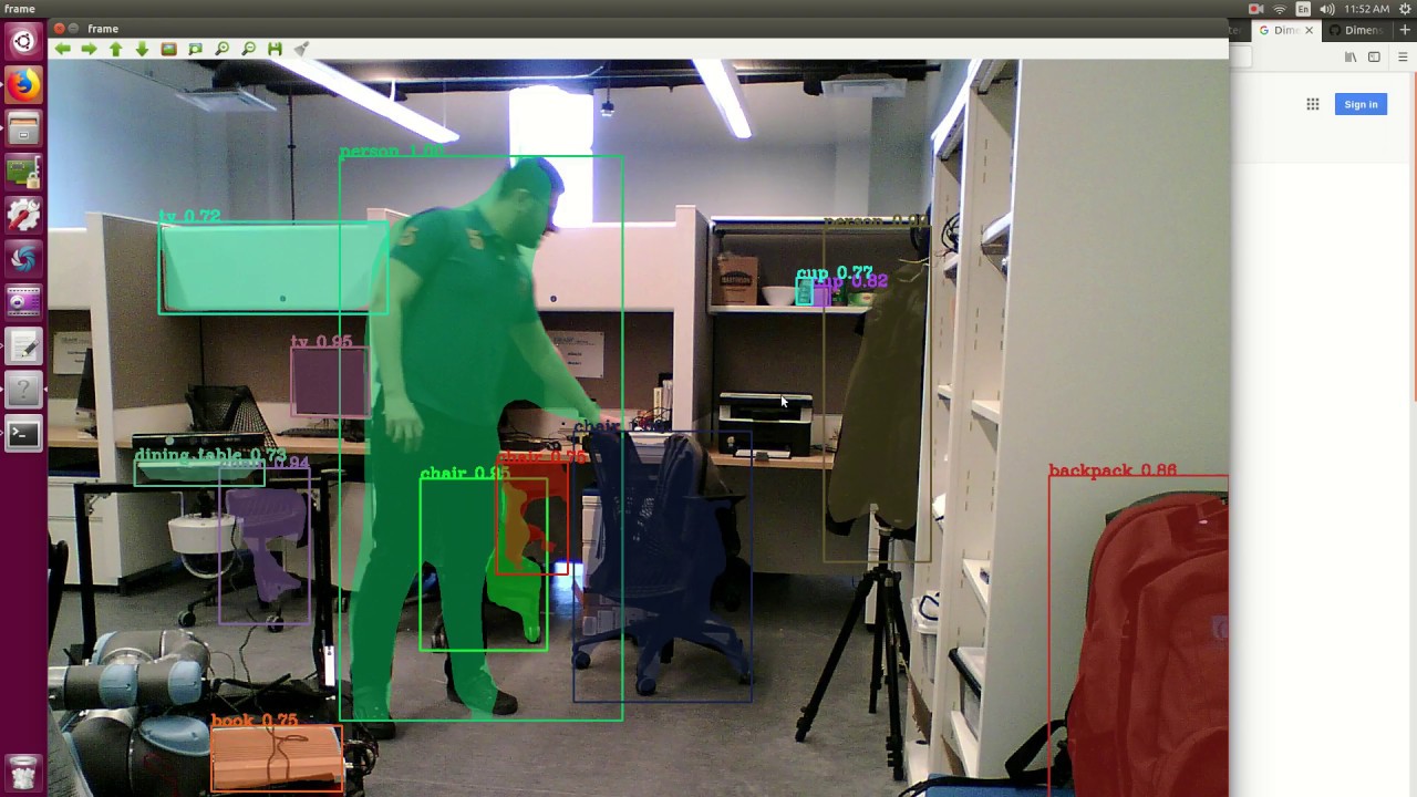 Real-time 0bject recognition with instance segmentation