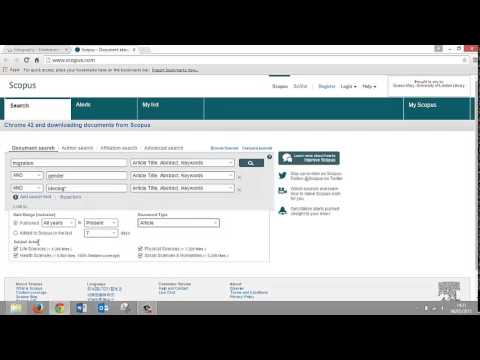Using Scopus to search for articles