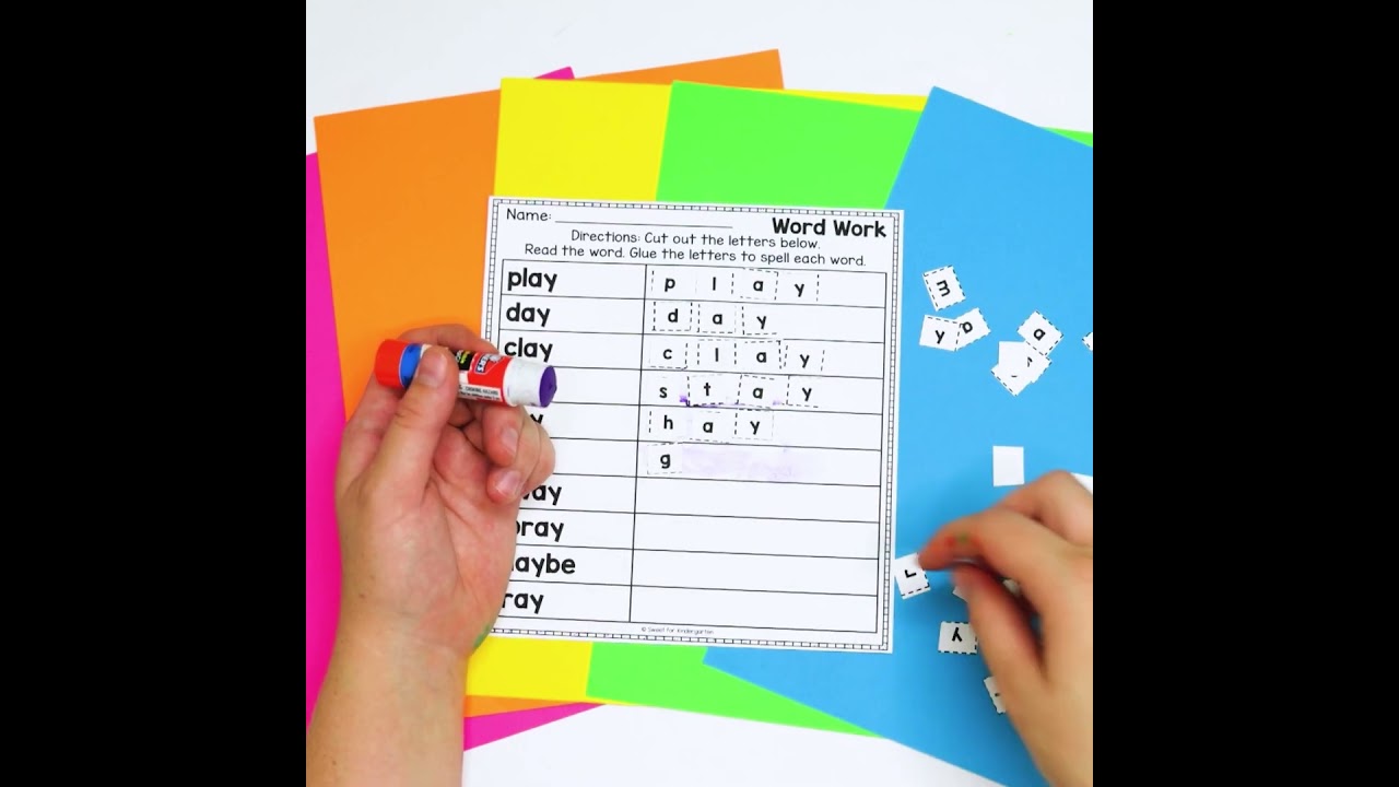 Editable Phonics Word Work Worksheets | Fine Motor Spelling Practice
