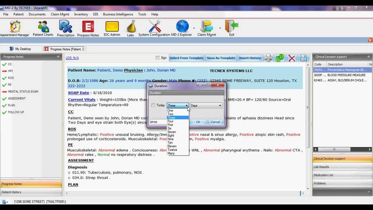 Creating a Progress Note with a Template