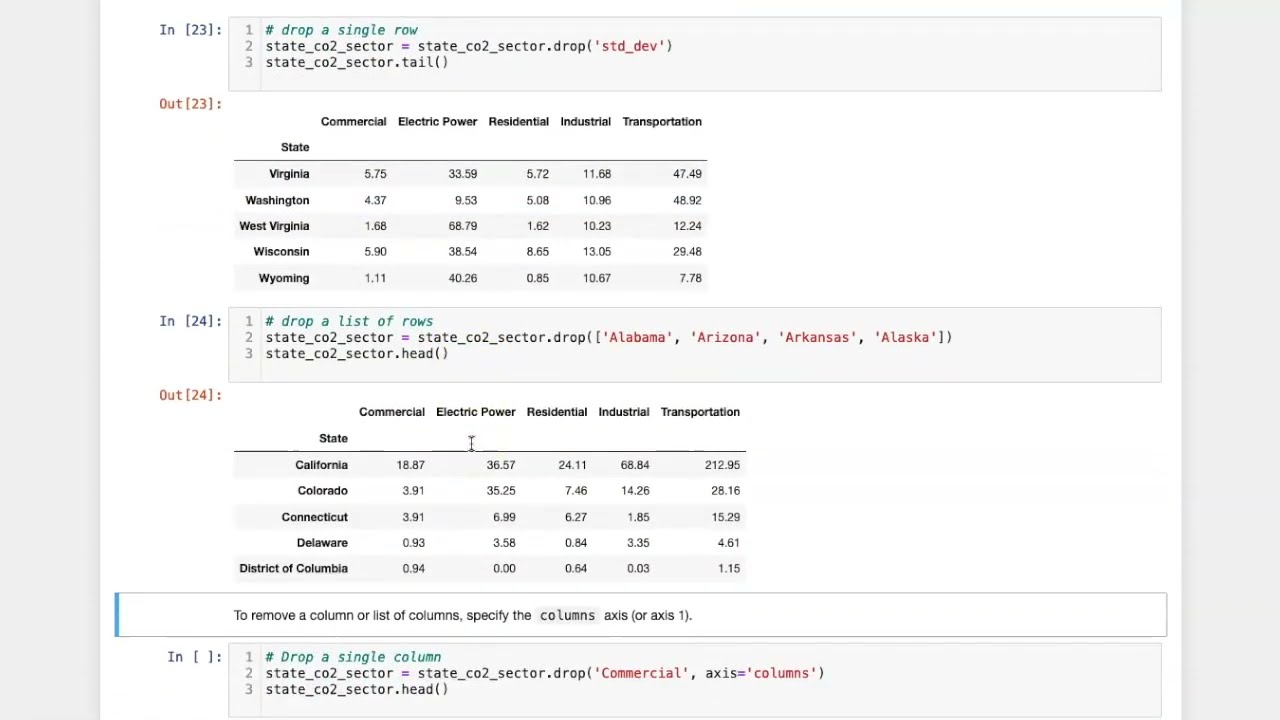 009ah Dropping and transposing in pandas DataFrames