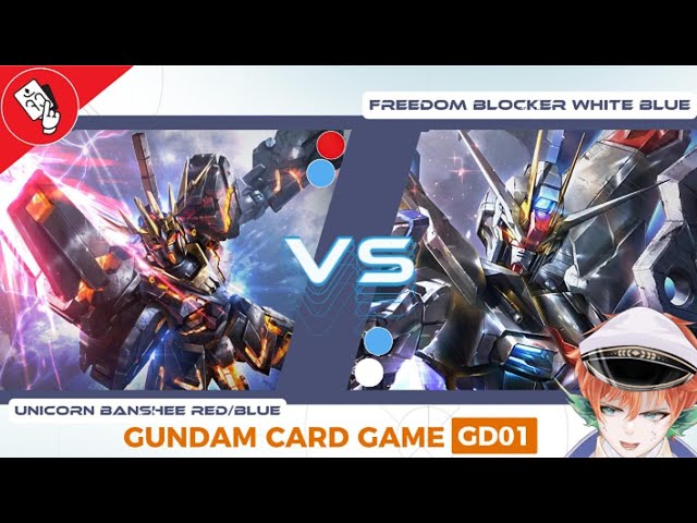 【GCG】Gundam Card Game : Unicorn Banshee [Red/Blue] Vs Freedom Blocker ...
