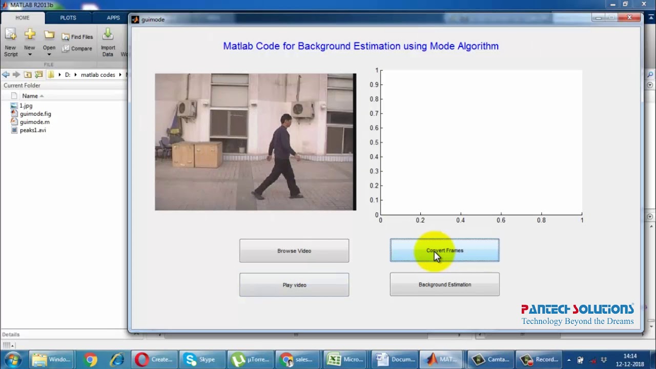 Background Estimation using Matlab with Mode Algorithm