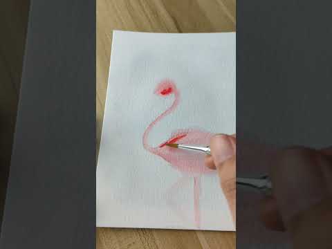 flamingo painting #shorts #relaxing #flamingo #colors #easy #painting