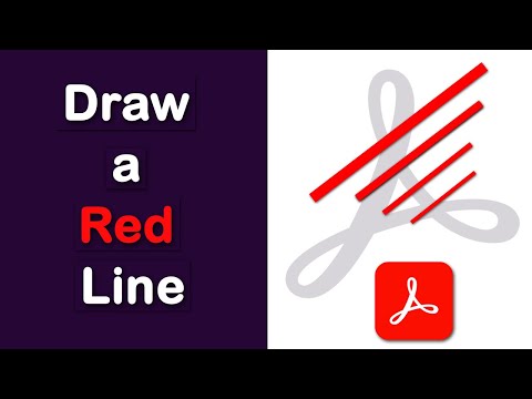 How to draw a red line on a pdf with Adobe Acrobat Pro DC