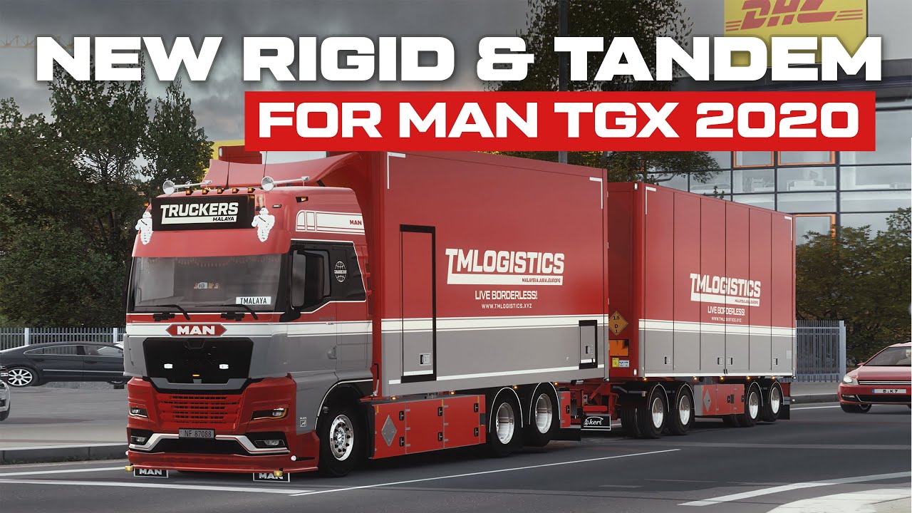 NEW FREE MOD! Complete Rigid & Tandem Trailer for MAN TGX 2020 scs