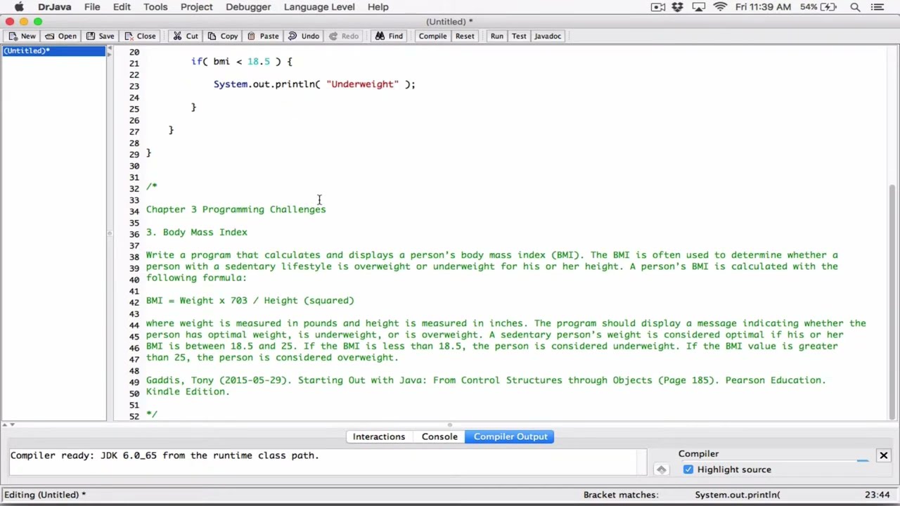 3.3. Body Mass Index - Java