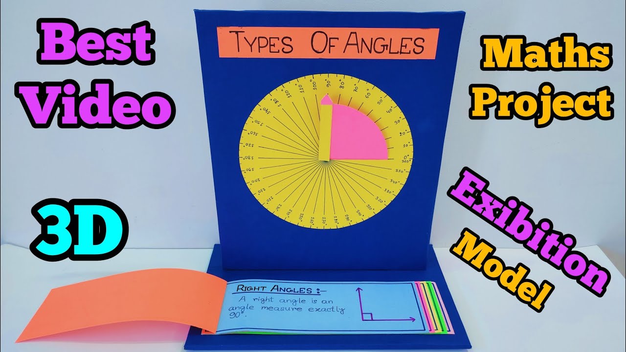 #maths working model#maths project working model#maths model#types of angles#maths exhibition model👍