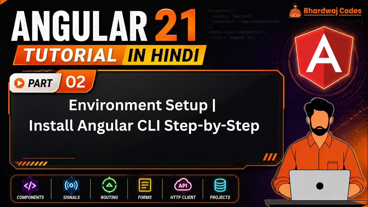 Angular 21 Tutorial in Hindi #2 Environment Setup | Install Angular CLI Step-by-Step