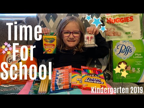 Averys Kindergarten School Supply List Haul in 2019 | Time for School π πππ©βπ