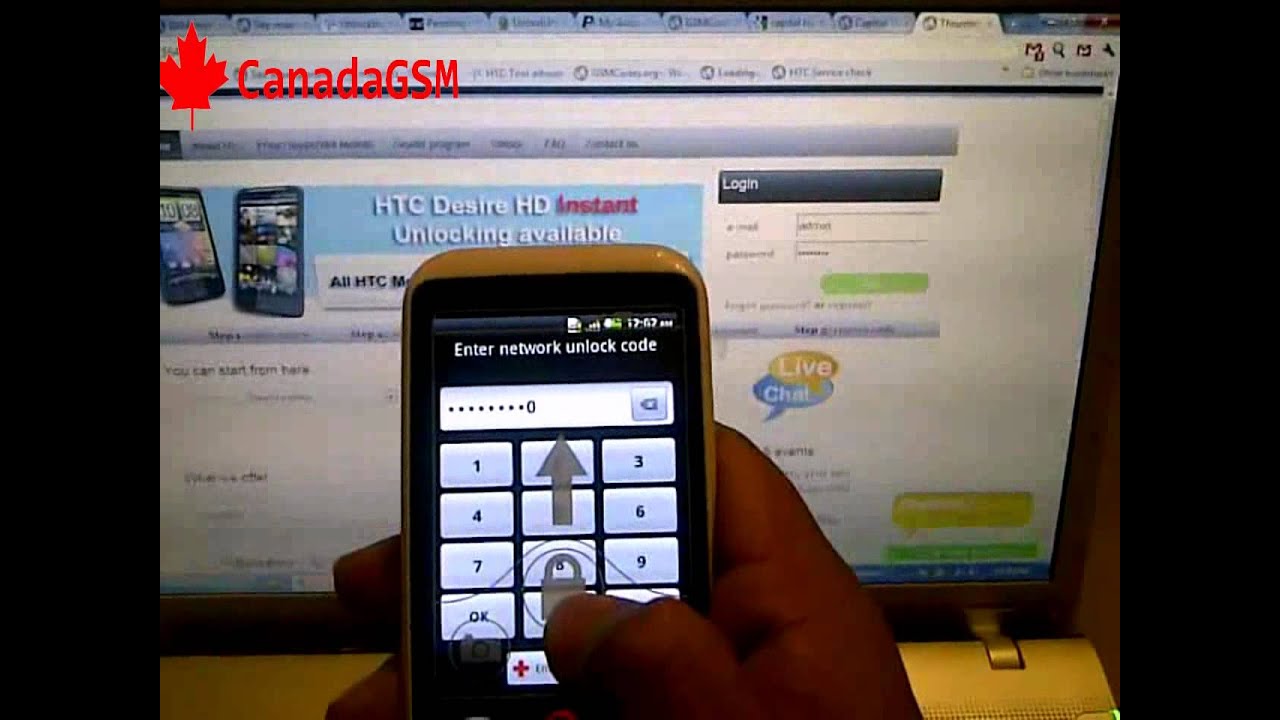 INQ Cloud Touch Unlocking Instructions