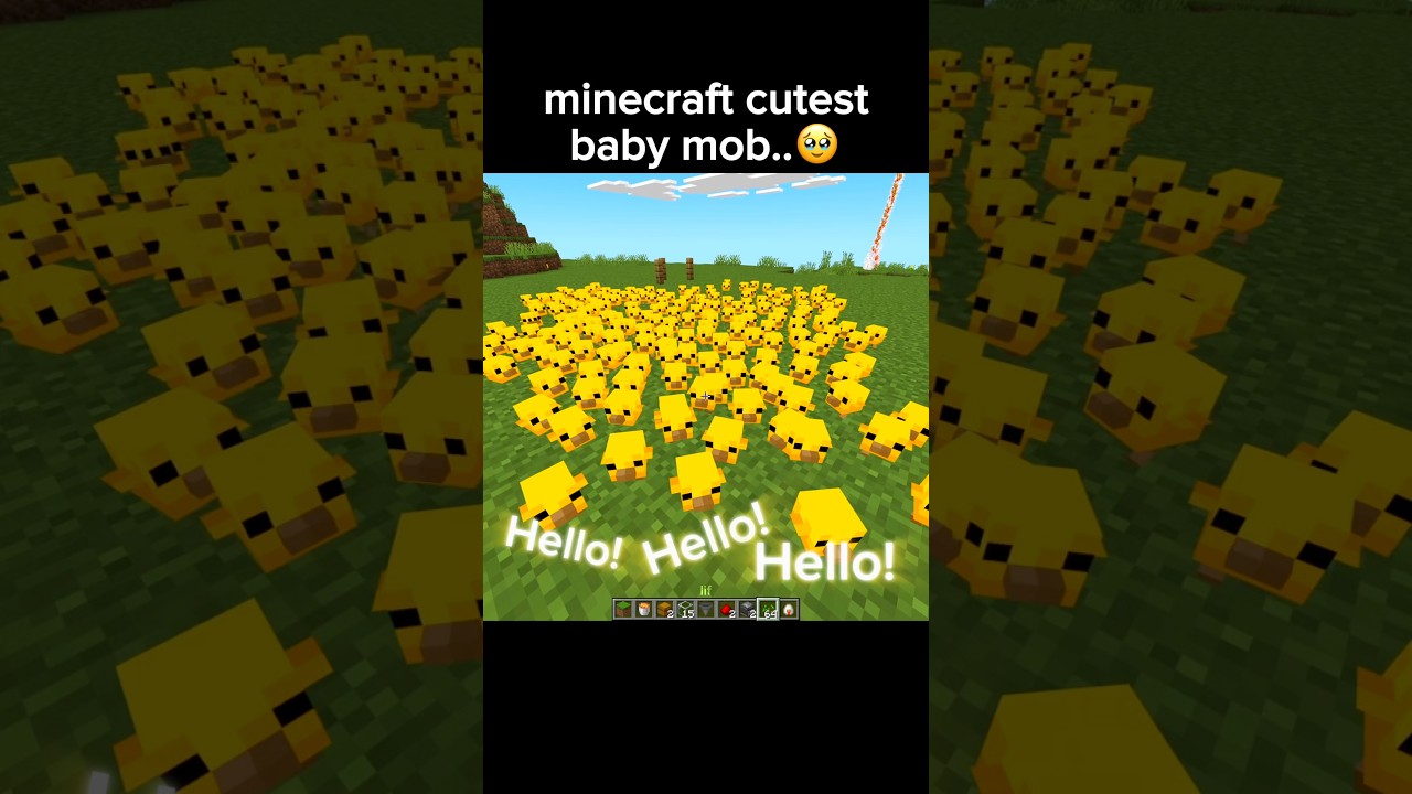 baby chickens is the cutest minecraft mob😭