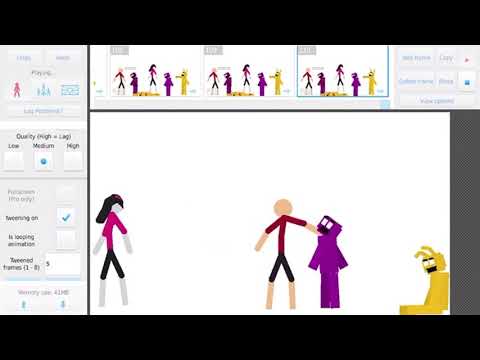 8 BIT purple guy animation