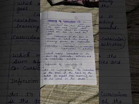 Curriculum, meaning and definition || B.Ed notes || #curriculum