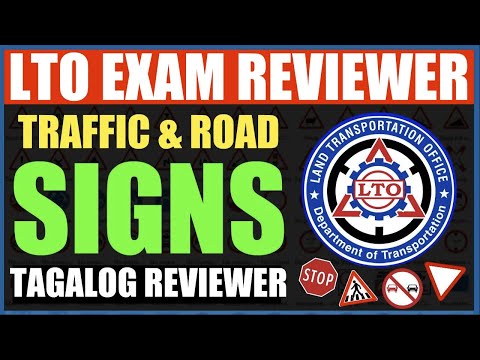 NEW LTO TRAFFIC SIGNS & ROAD MARKINGS REVIEWER | TAGALOG | ROAD SIGNS & SYMBOLS