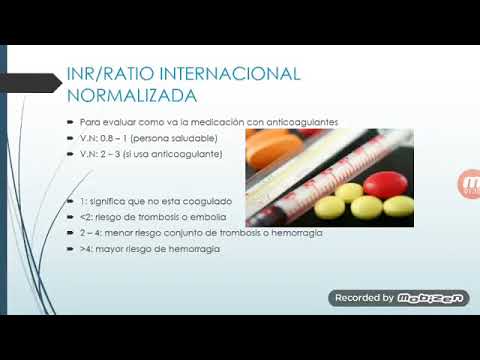 💊💊 Exámenes de Coagulacion, INR, Tiempo de Protrombina, Tiempo de Tromboplastina