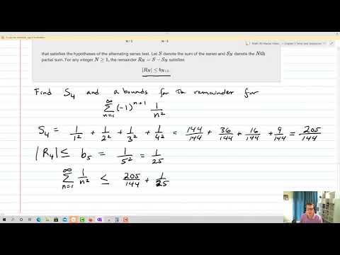 Alternating Series and Absolute Convergence