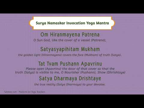 Surya Namaskar Invocation Yoga Mantra