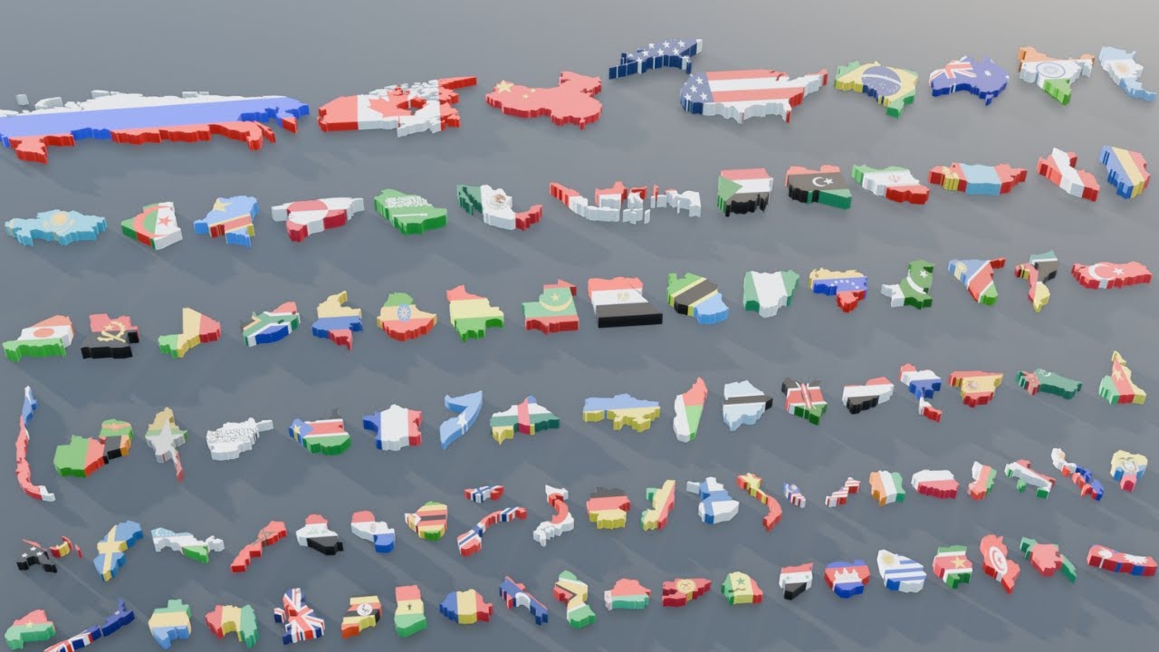 Countries Size Comparison 2024.