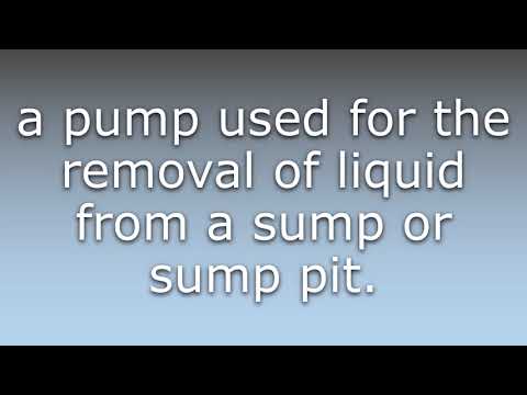 What does Sump pump mean?
