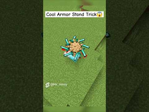 Cool Armor Stand Trick in Minecraft Bedrock #minecraft #shorts #newupdate #mcpe #tiktokhacks