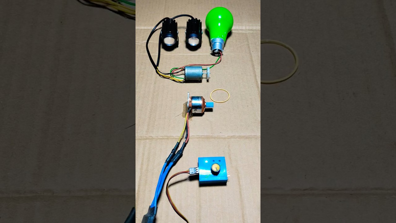 drone motor power DC generator bike fog light LED bulb #dcmotor #tech #shorts