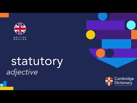 How to pronounce statutory adjective | British English and American English pronunciation