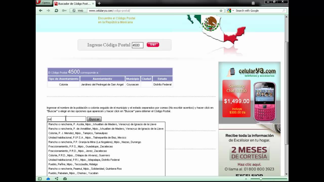 Codigo Postal en Mexico