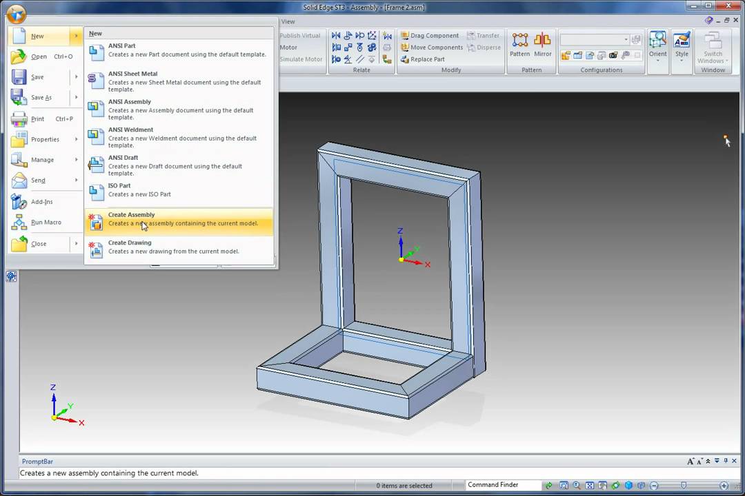 Working with Solid Edge Frames Part 1