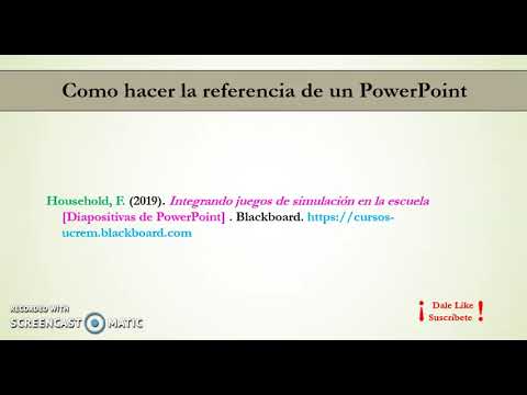 Power point. Como hacer la referencia de una presentación Power point Normas APA 7ma 7a edición 2025