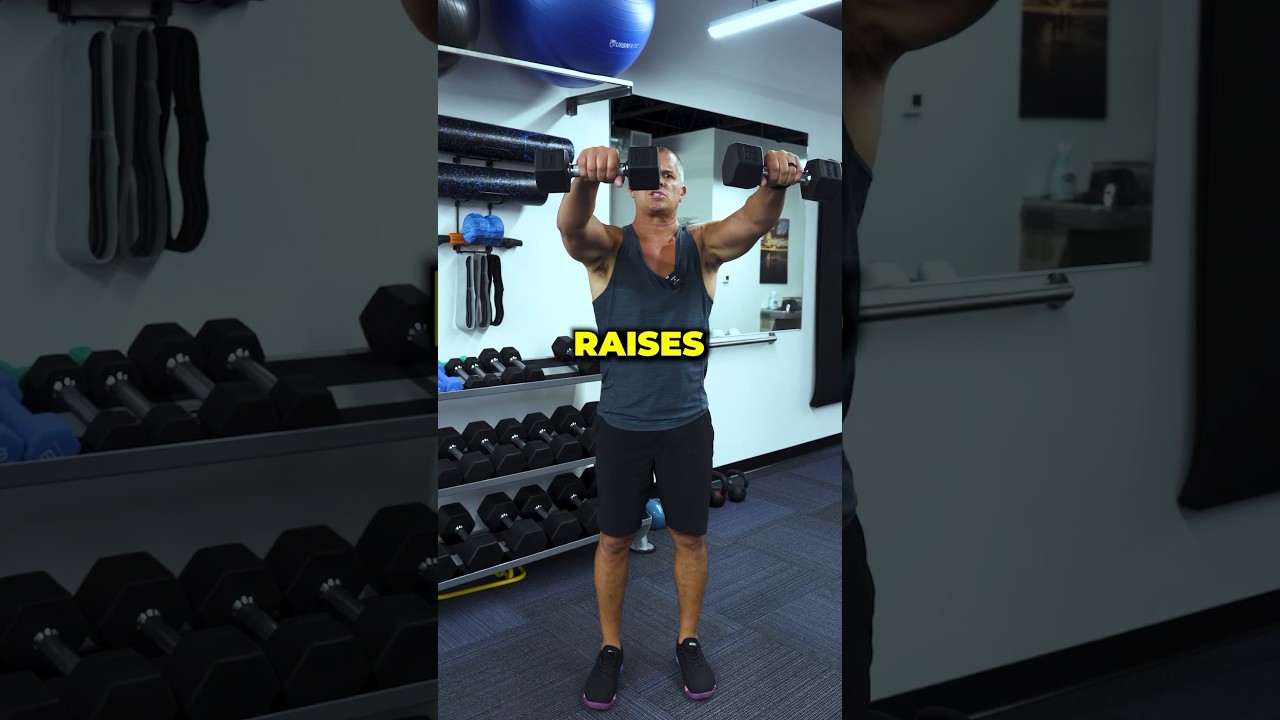 Do your front raises like this to protect your shoulder and target your front delt!
