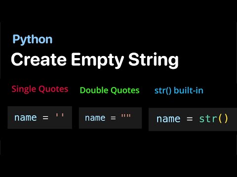 Python - Create an Empty String