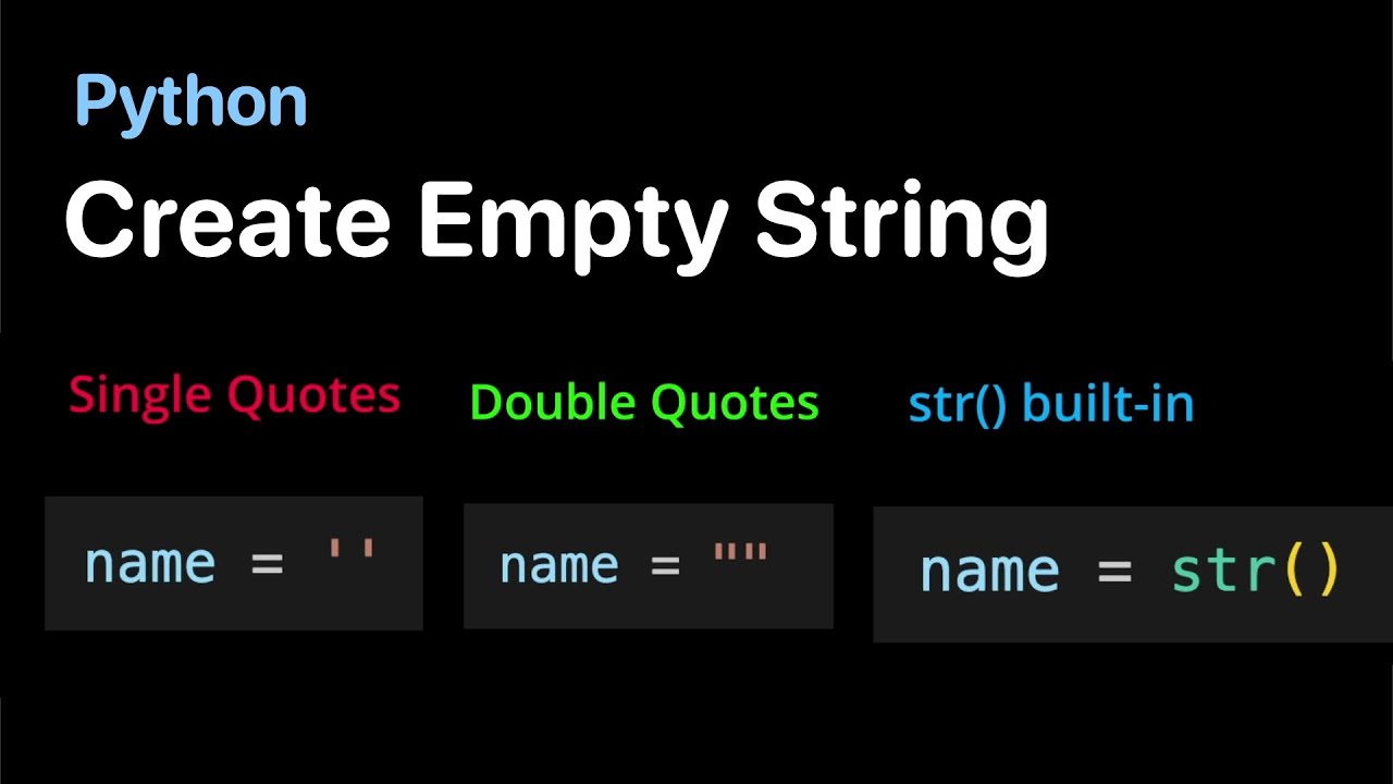 Python - Create an Empty String