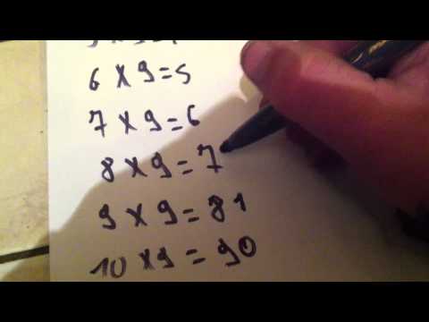 Astuce pour réussir sa table de multiplication de 9 - Maths faciles: Table de 9
