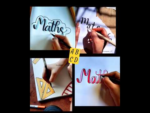 4 different styles front page design for maths project 😊✨#shorts #ytshorts #trending #maths