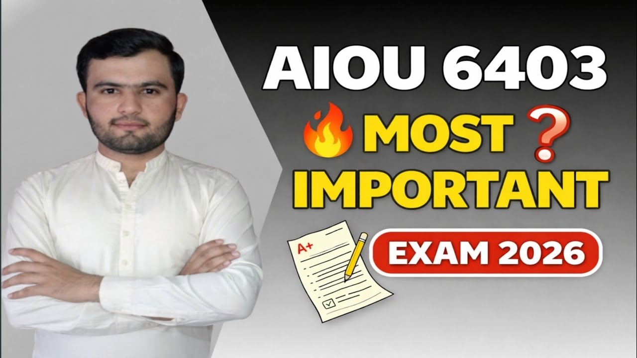 AIOU 6403 Classroom Management | Important Questions | 2026