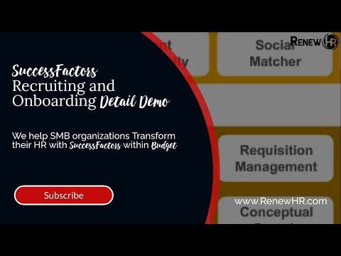 Organizational Talent Acquisition strategies with SuccessFactors Recruiting and Onboarding