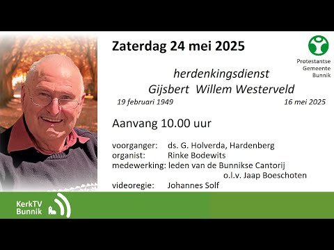 za. 24 mei 2025 - Herdenkingsdienst Gijsbert Westerveld