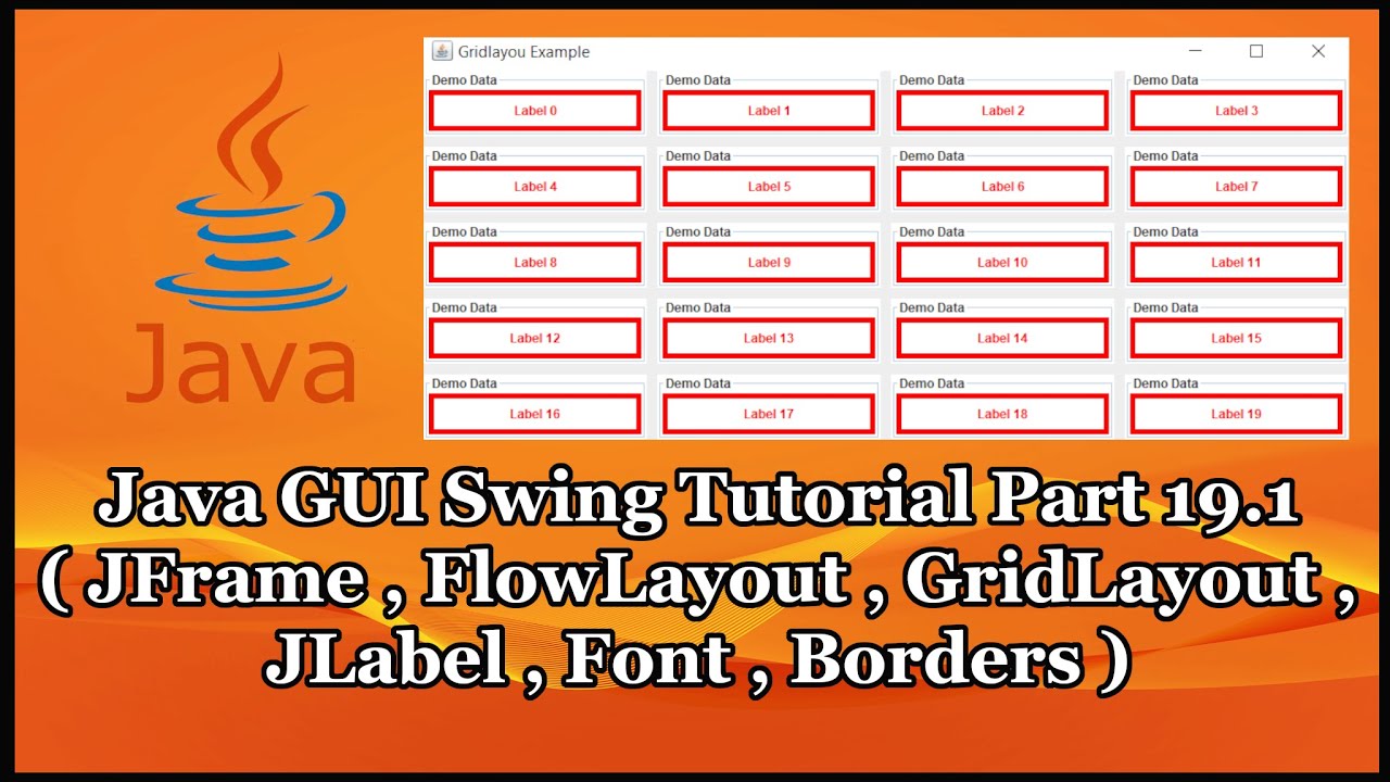 Java GUI Swing Tutorial Part 19.1 | JFrame and JLabel