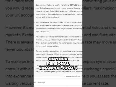 ChatGPT makes a big blunder with discussion about USD to GBP conversion and exchange rates