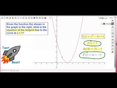 Tangent Line to a Parabola - Test Boost for the AP Calculus AB Exam
