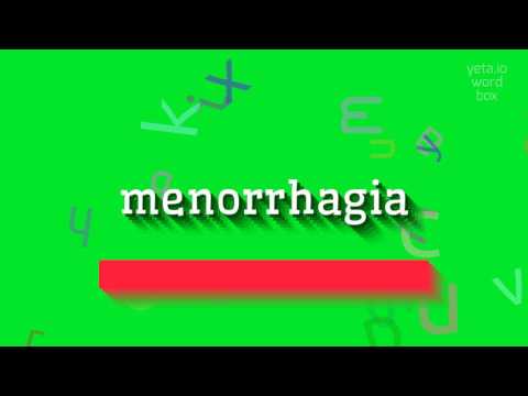How to say "menorrhagia"! (High Quality Voices)