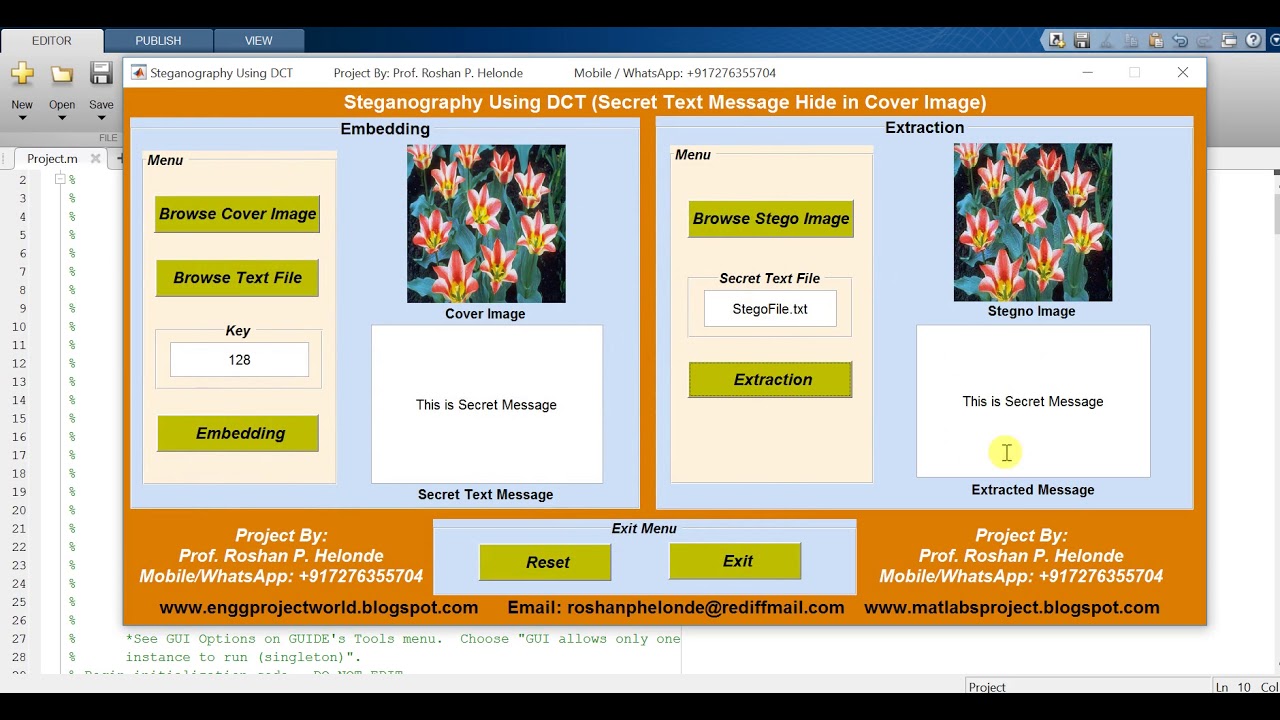 DCT Based Steganography | With Source Code