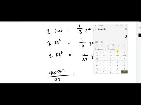 Convert cubic feet to cubic yards